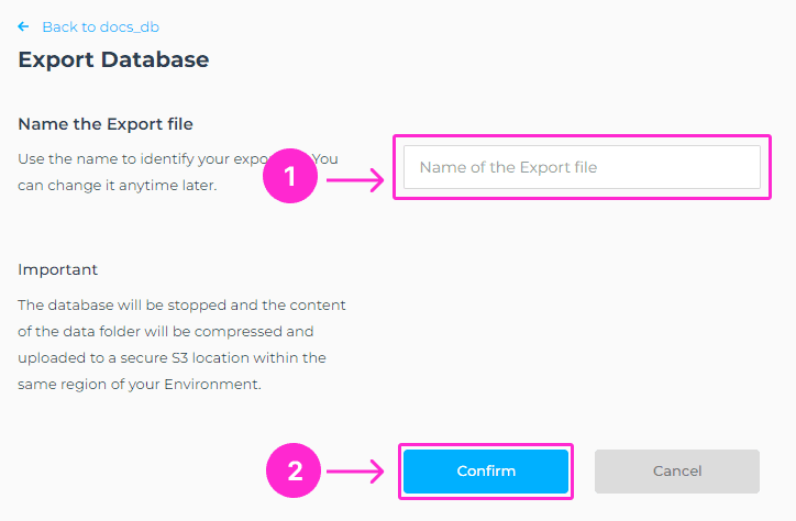 Export a Database